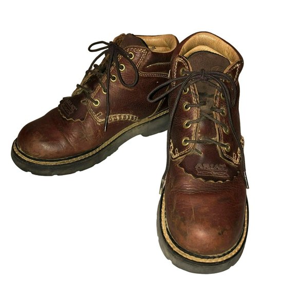 Ariat | Shoes | Ariat Ankle Boots Sz 65 Brown Leather Lace Up Roper ...